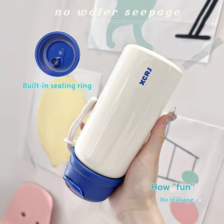 420ml Modern Design Portable Vacuum 304 Stainless Steel Tumbler Business Gift Water Cup Bottle ...