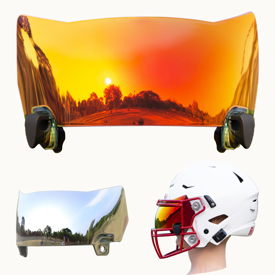 Chrome Anti-Fog Football Visors for Helmet SpeedFlex Red Rugby Eye ...