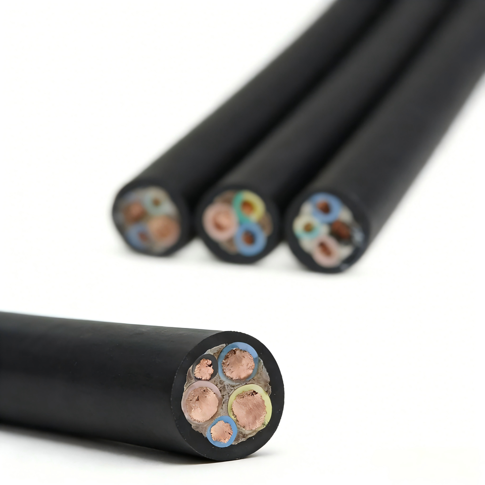 YC Cable H07Rn-F Flexible Power Cable 99.9% Pure Copper Conductor 450 ...