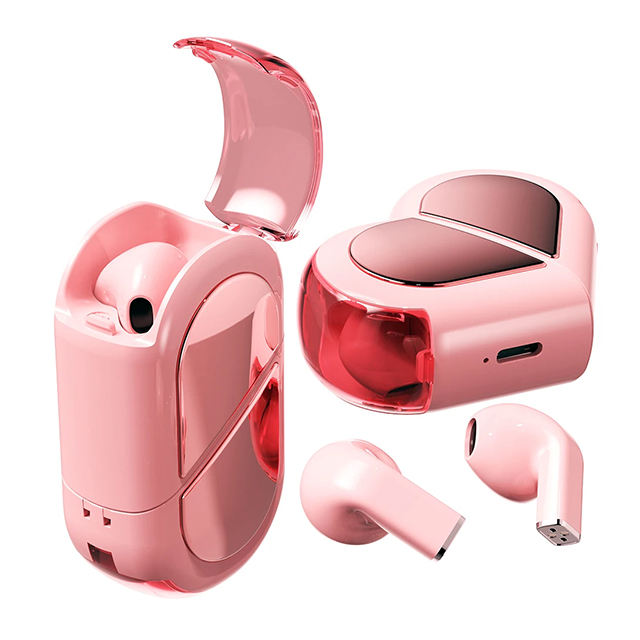 Heart-Shaped K520 TWS Earbuds - Rotatable Design, Bluetooth V5.3 ...