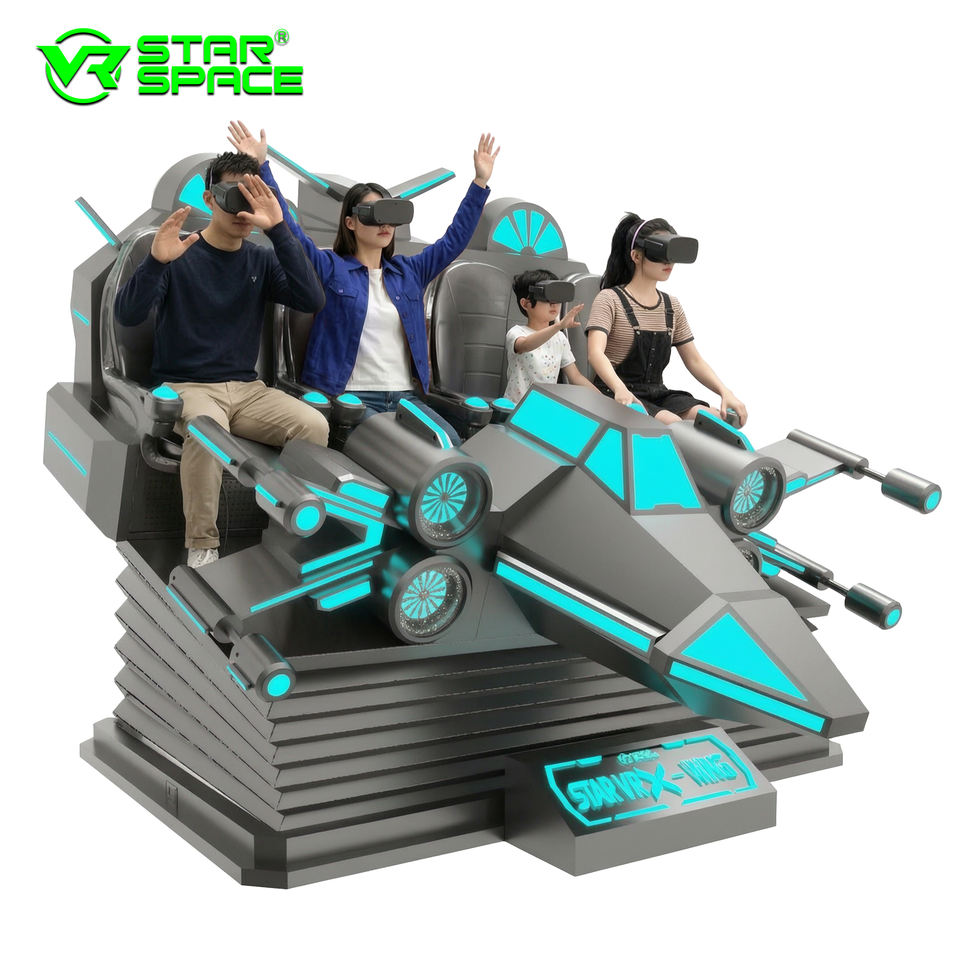 Star VR X Wing 4 Player VR Shooting Simulator 9D Motion Cinema Space ...
