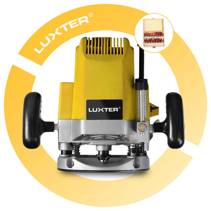 LUXTER 1650W Wood Working Tools Electric Router Machine+Router Bits ...