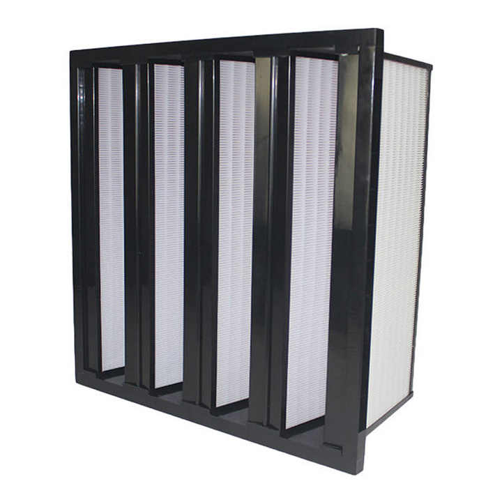 OEM High Air Flow Medium V Type Efficiency Air Filter Support for ...