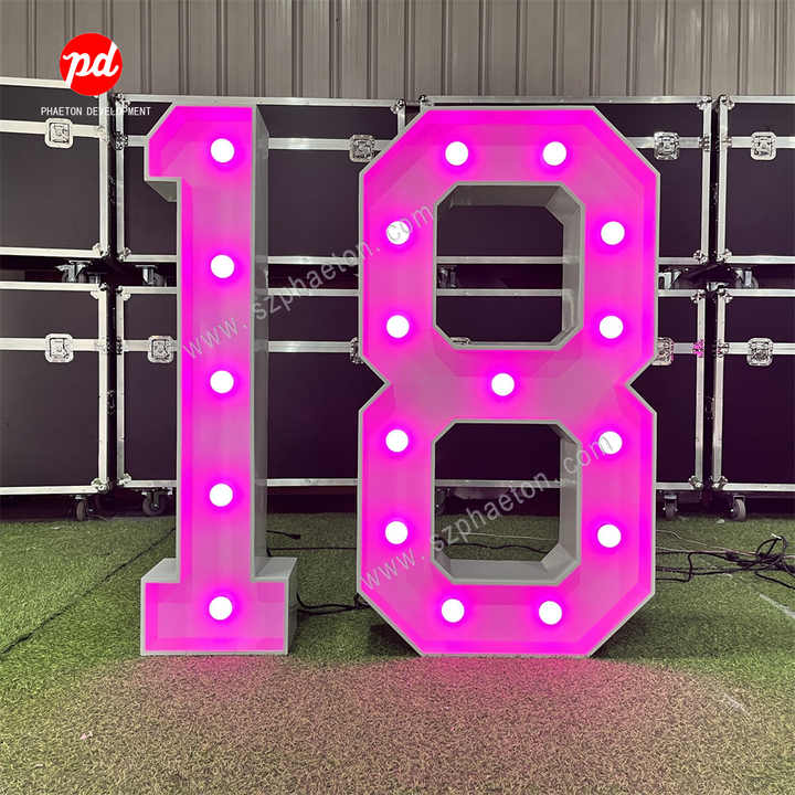 Elegant 18th Birthday Party Decorations - LED Marquee Lights