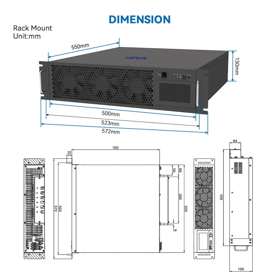 YADA AHF ANTI-POLLUTION STANDARD 400V AC Active Power Filter 50A-200A ...