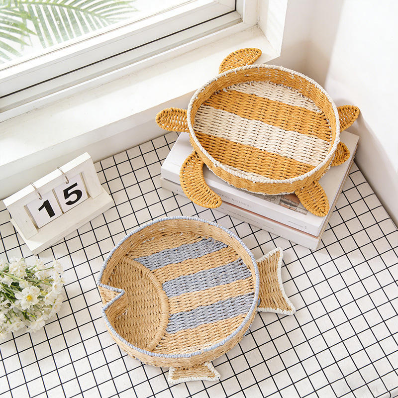 Cute Turtle & Fish Shape Eco-Friendly Paper Storage Basket for Children ...