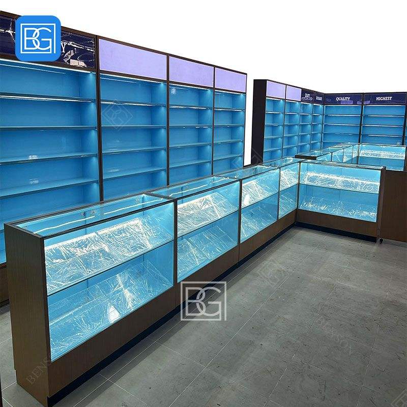 Shisha Shop Display Units - Customized Smoke Shop Furniture