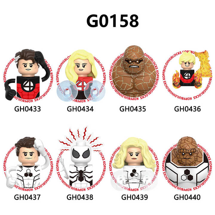 G0158 Fantastic Four Mr. Fantastic Spider Human Torch Thing Children ...