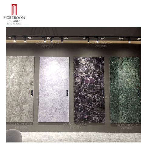 Modern Panda White Marble Sintered Stone Bathroom Cabinet Vanity Top ...