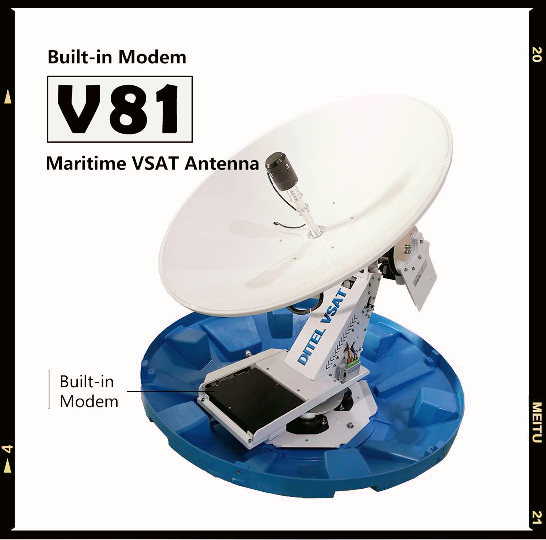 Ditel V81 VSAT KU- band 83cm vessels satellite internet systems boat ...