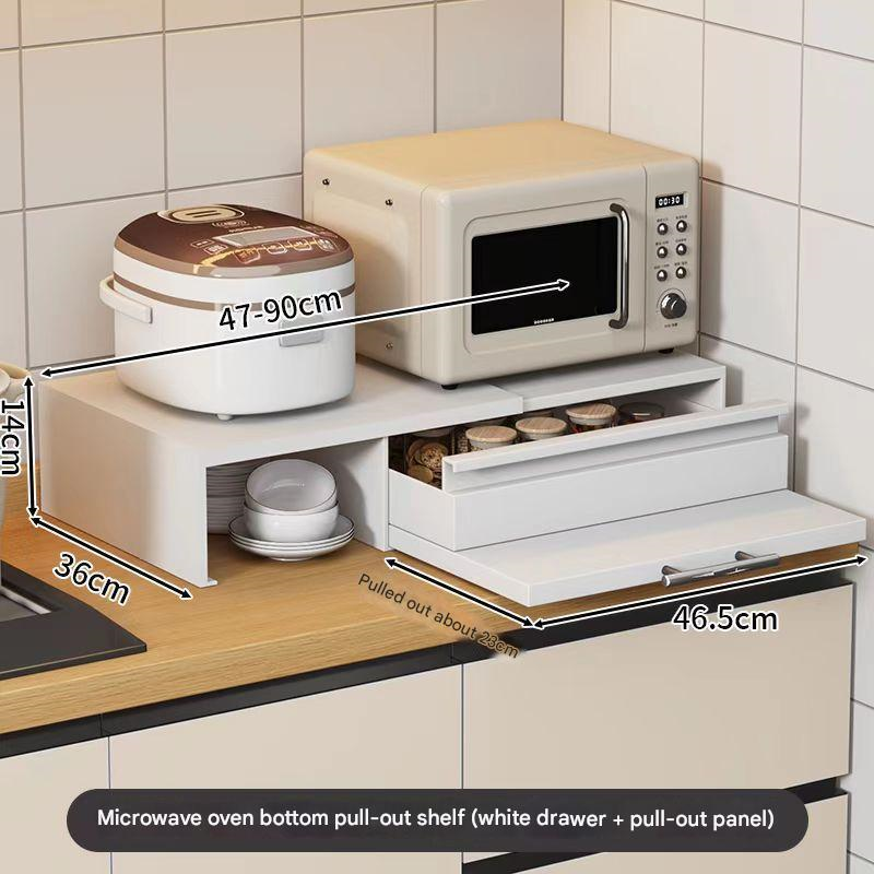 Pull-Out Coffee Maker Stand | Microwave Countertop Elevated Rack with ...