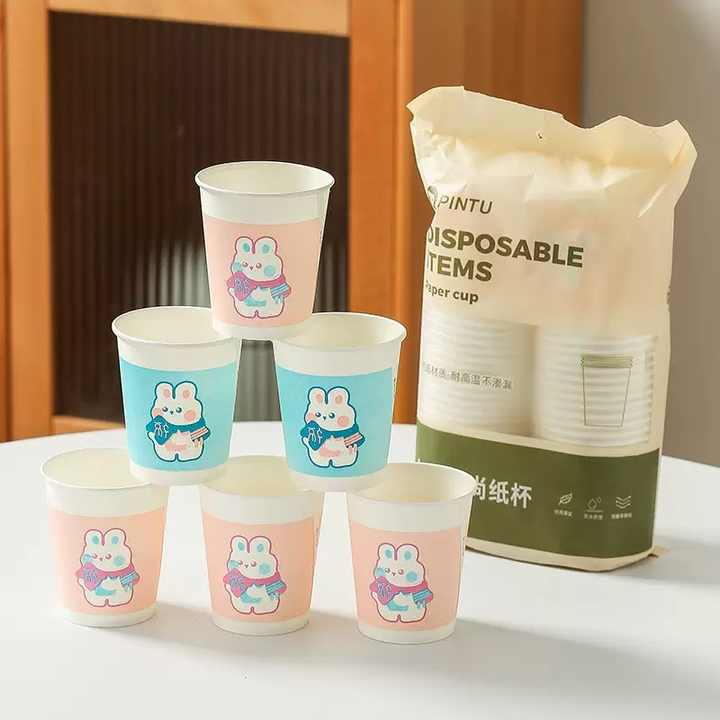 Dome Lid Paper Cups 16oz Splash Proof Cold Drink Containers Bubble Tea ...