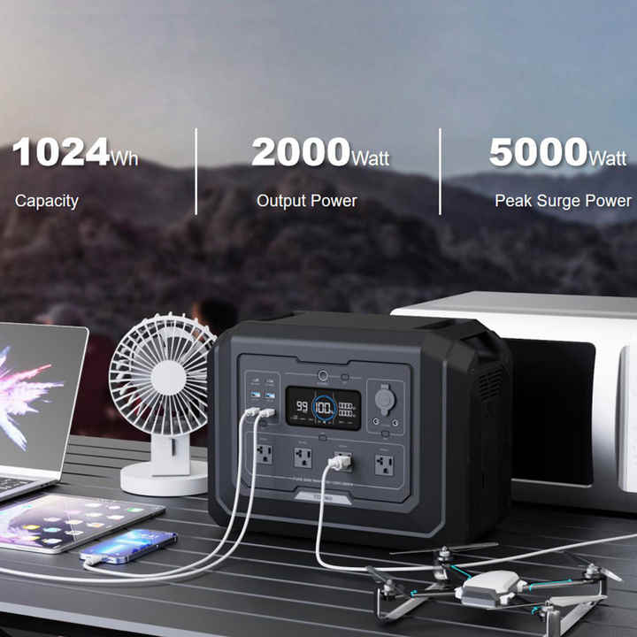 SOUOP 2000w Mobile Backup Home Lifepo4 Bty Outdoor Pure Sine Wave Charging Camping Solar ...