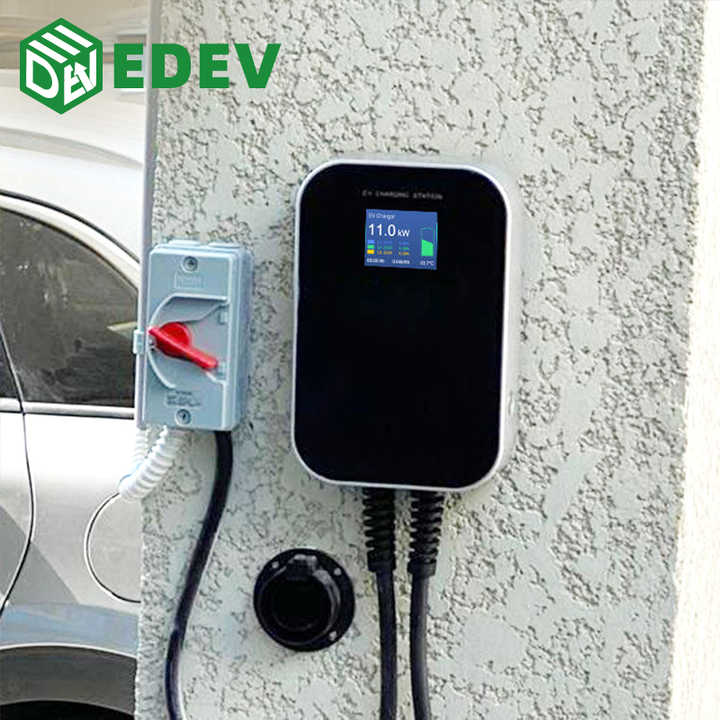 Type 2 AC EV Charger 7Kw 11Kw 22Kw Wallbox Electric Vehicle Fast Charging Pile Wall-mounted ...