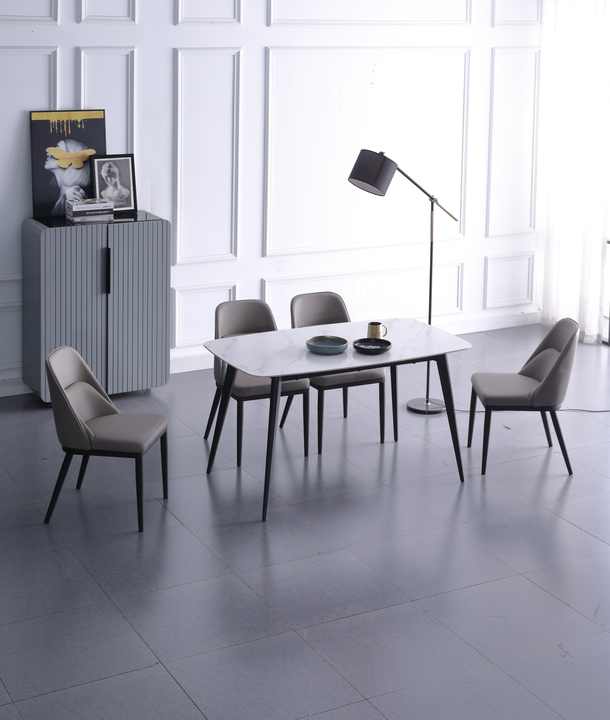 Home Furniture Modern Dining Room Set Wooden Dining Table Set 4 Chairs for Restaurant Dinning ...