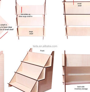 Buy Freestanding Folding Wood Display Shelf with Custom Designs ...