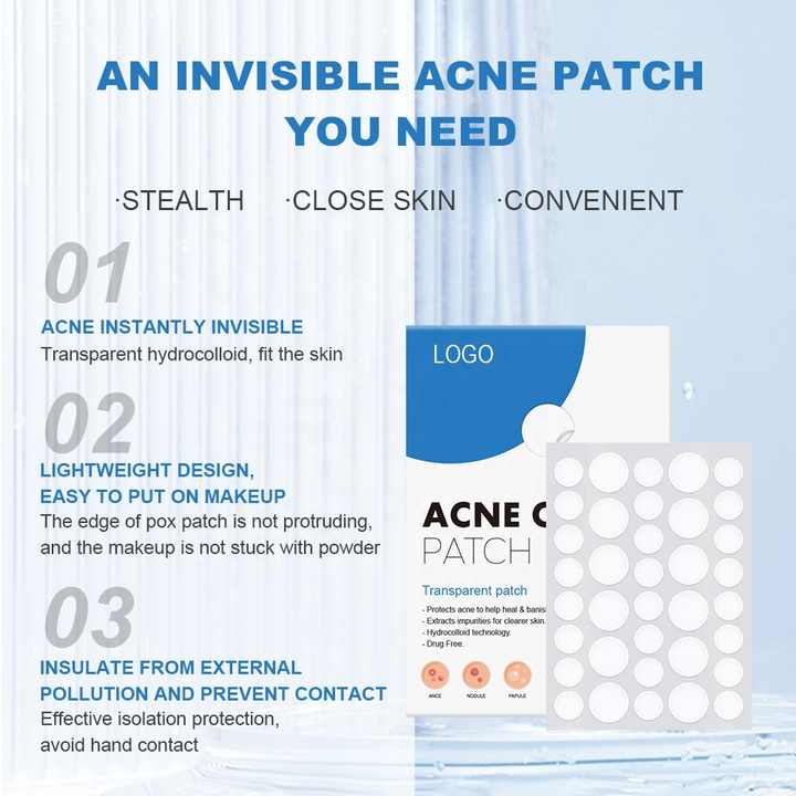 100% Hydrocolloid Fabric Acne Pimple Patch - Soothes Skin