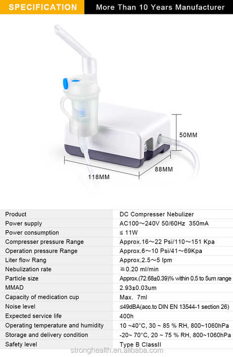 Physical Therapy Atomizer DC Nebulizer for Home/travel Use