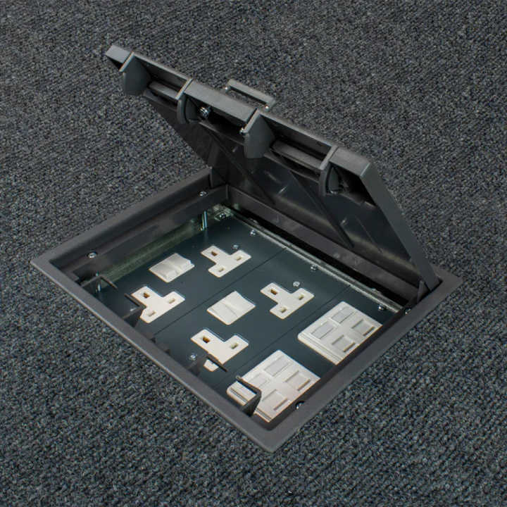 25mm Knockouts Trimless Floor Box with Flexible Sockets Galvanized ...