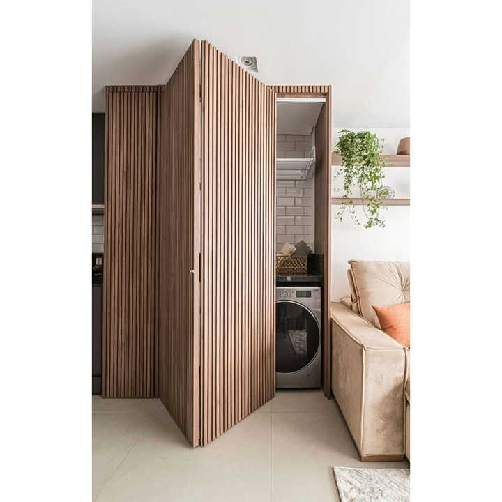 Solid Wood Bifold Folding Doors for Interior Spaces - Customizable ODM