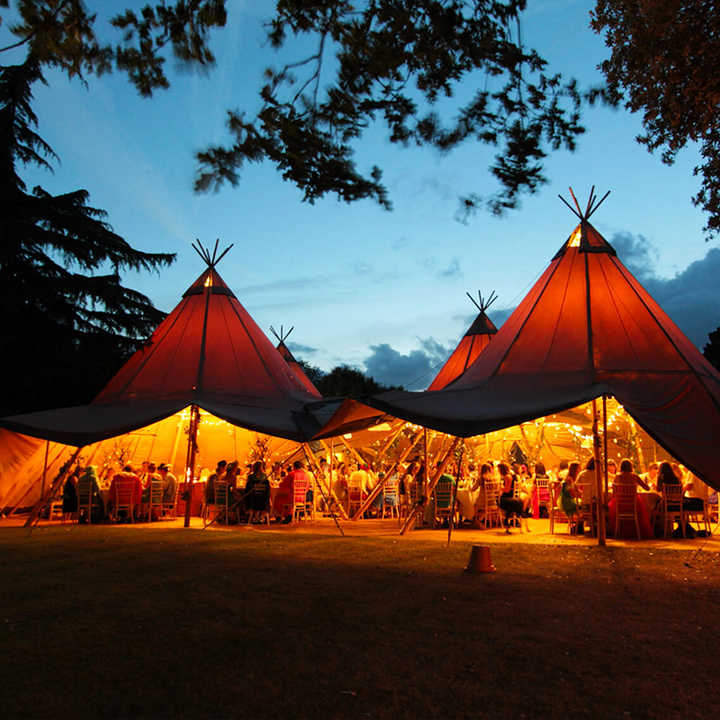 Tipi - Safari Tent Canvas Pyramid Picnic Large Glamping Tente for ...