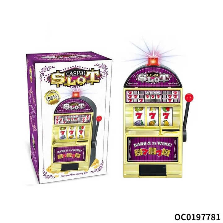 Classic Retro Lucky Electric Piggy Bank Slot Machine Toy with Light ...