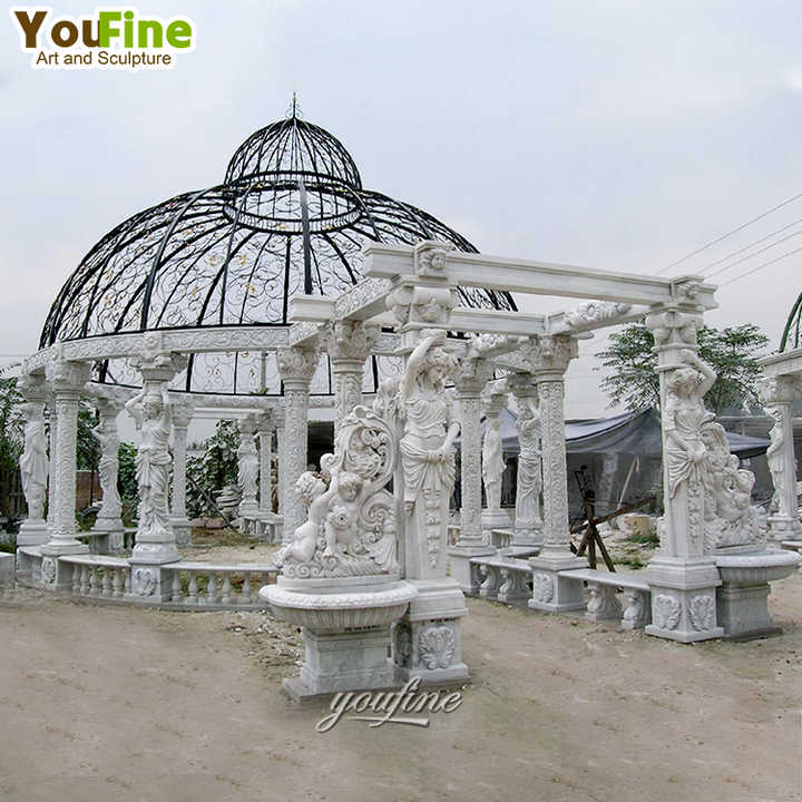 Luxury Marble Gazebo - Perfect for Outdoor Decor & Relaxation