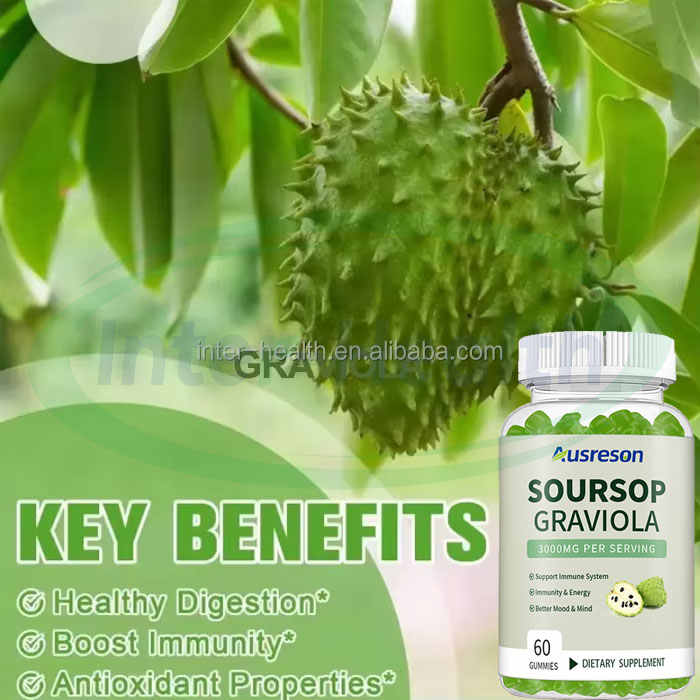 Ausreson Custom Organic Soursop Graviola Extract Gummies Health ...