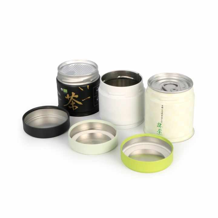 Wholesale Small Round Metal Matcha Tea Tin Packaging Matcha Powder Cans ...
