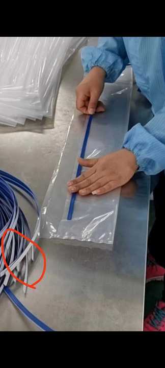 Surgical Blue Flexform Wire Tape for Fluid Collection Pouch