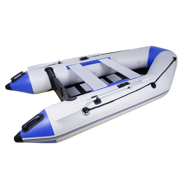 9.3FT 2 Person Inflatable Boat with Aluminum Oars, PVC Portable ...
