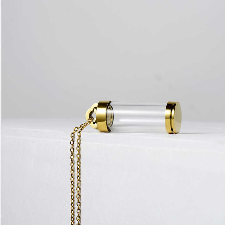 GIVELUCK Openable Container Cylinder Tube Bottle Urn Pendant Necklace ...