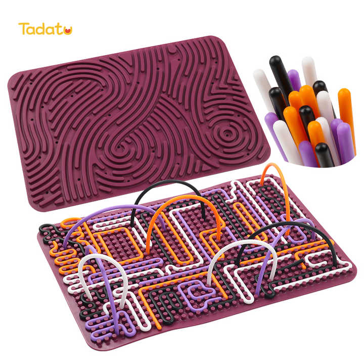 Extra Large Double Side Kids Busy Board Calm Down Fidget Toy Silicone ...