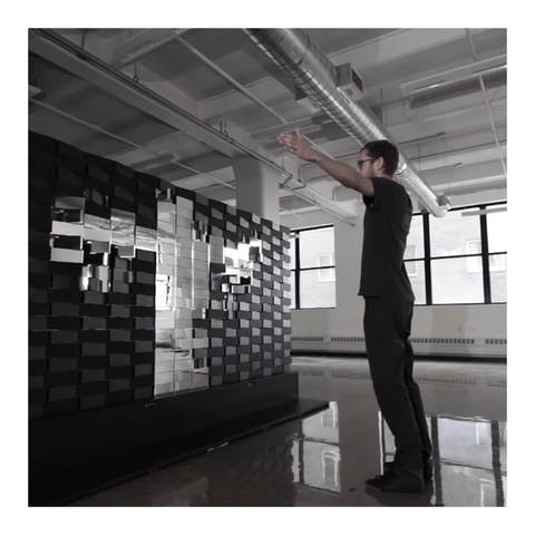 Mechanical Digital Interactive Modern Flip-Disc Kinetic Art Wall ...