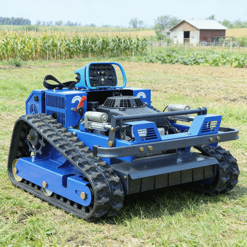 All Weather Tracked Diesel Powered Remote Control Lawn Mower for ...
