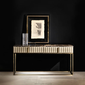 Refined Elegance: Stylish leather console table for Modern Homes