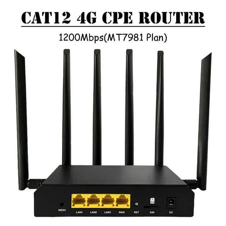Factory Price CAT12 4G LTE Router Adopted MT7981 Chip Supports 2.4G&5 ...