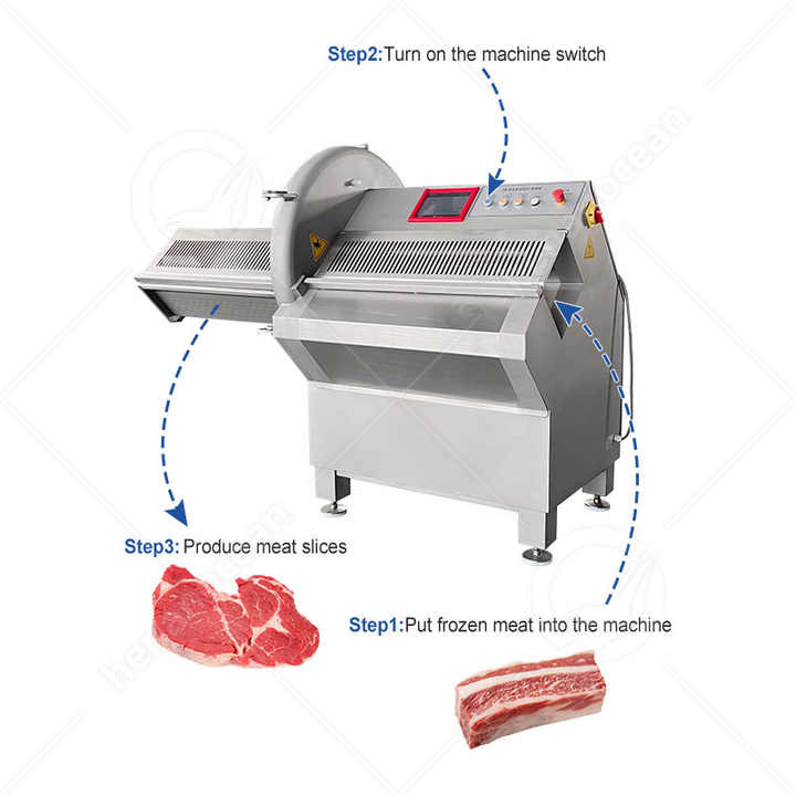 OCEAN Commercial Cooked Meat Frozen Pork Chop Slice Cut Machine ...