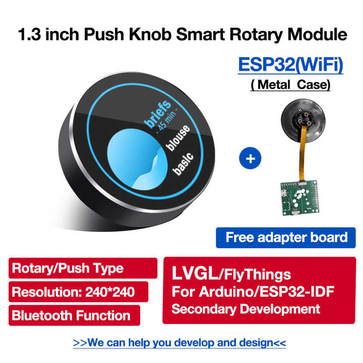 ESP32 LVGL 1.28 Inch 240*240 Circular Knob Rotary Switch
