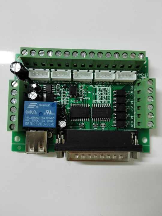 Cnc 5 축 인터페이스 브레이크 아웃 보드 스테퍼 모터 드라이버 Cnc 밀 Mach3