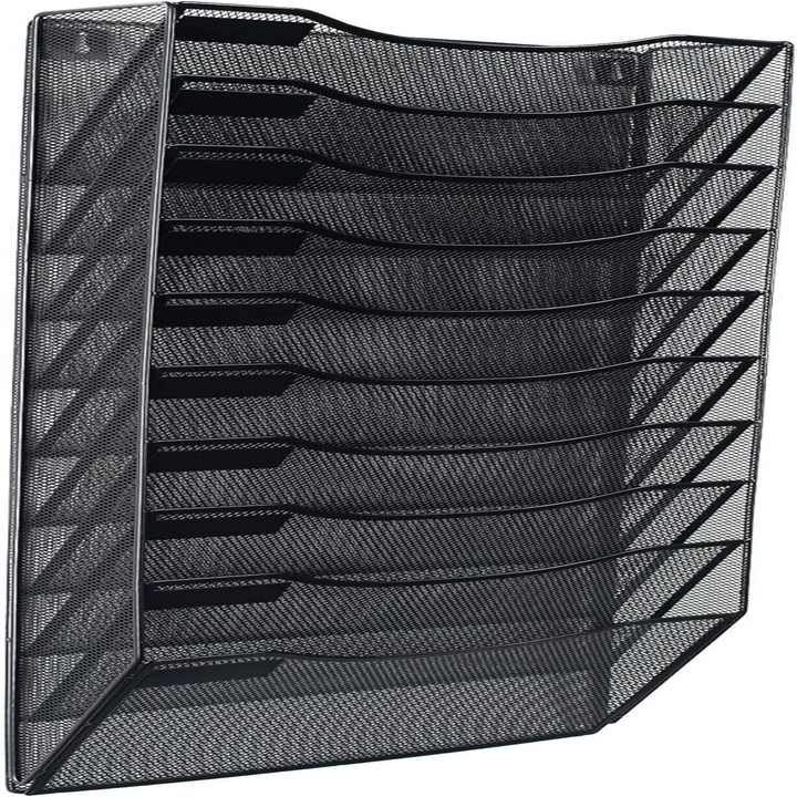 10 Tiers Hanging Files Wall Mounted Metal Mesh Document File Organizer ...