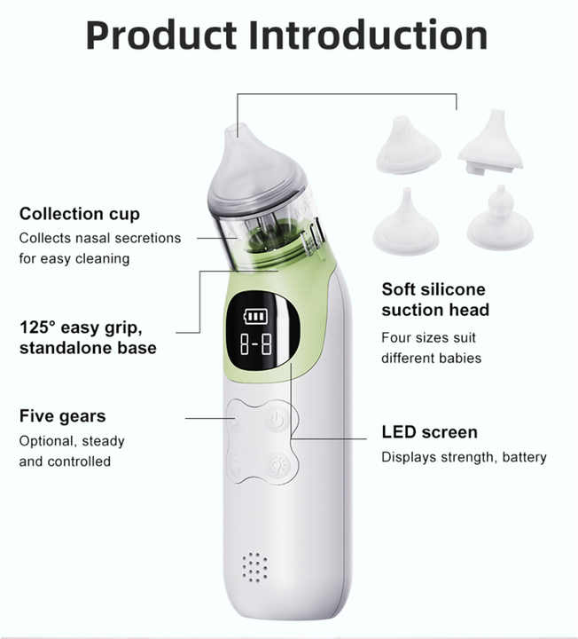 AOJ Health Baby Nasal Aspirator - Soothing Suction Power