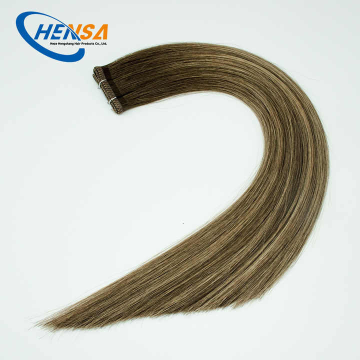 100% Remy Hair Hot Selling Invisible Customized Super Double Drawn Russian Volume Genius Weft ...