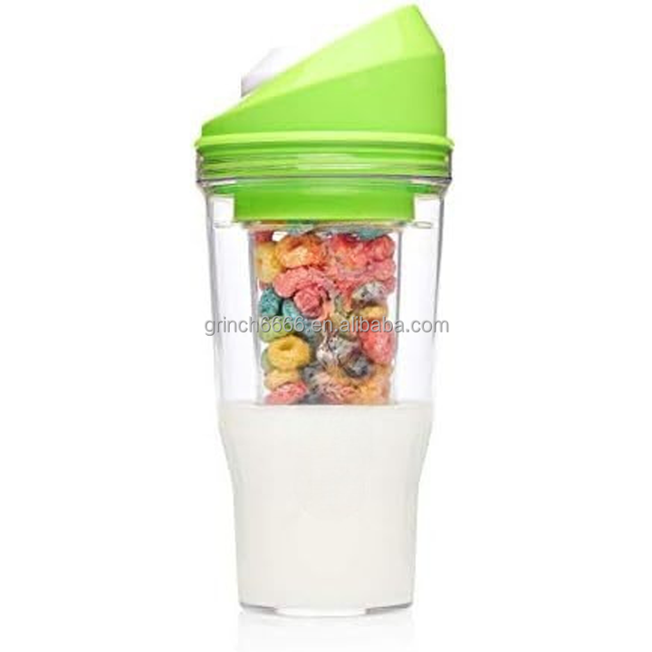 Portable Breakfast Cereal Cup to Go - Tritan Water Bottle