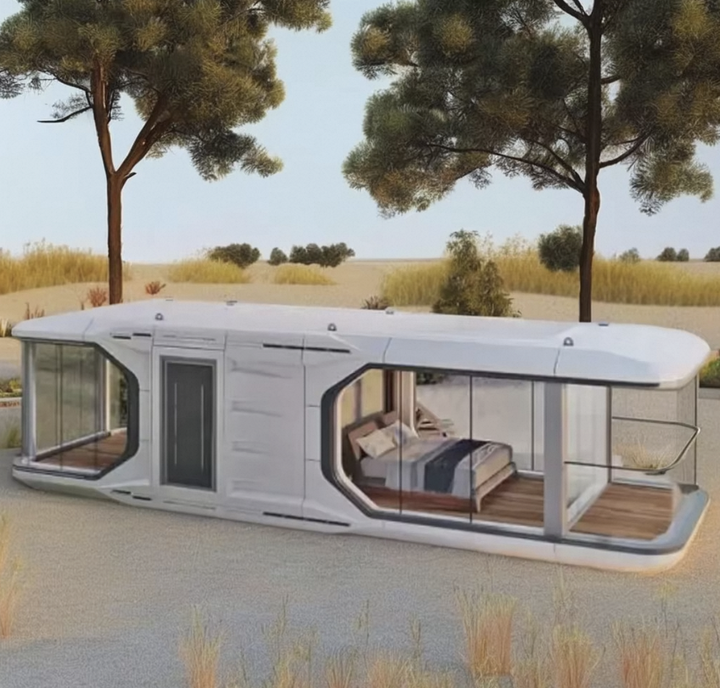 Luxury Outdoor Steel Pod Space Capsule Hotel Room Prefab Apple Cabin ...