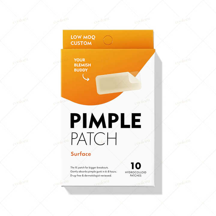 10 Patches Rectangular XL Hydrocolloid Acne Pimple Patches