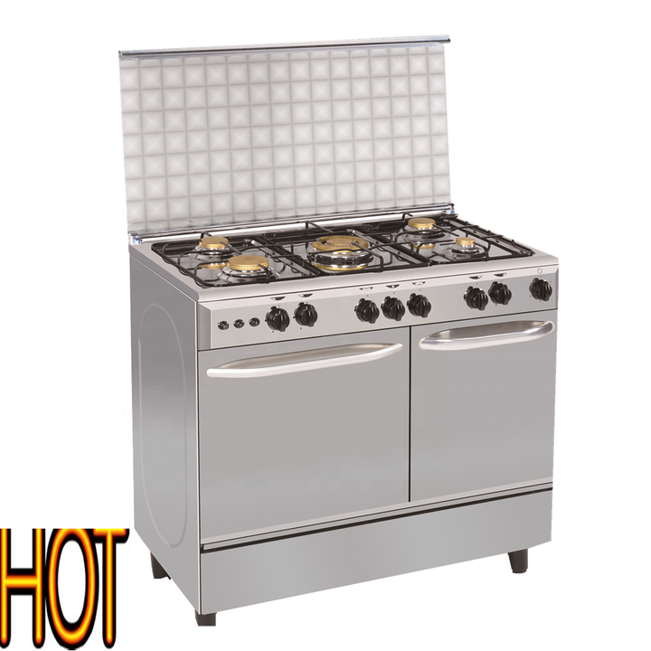 5 Burners Double Door Free Standing Gas Cooker - Buy Gas Cooker,Gas ...