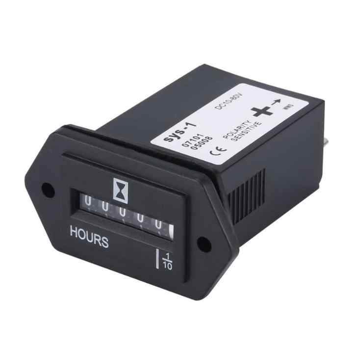 SYS-1 car meter timer DC10-80V gasoline diesel engine excavator counter ...