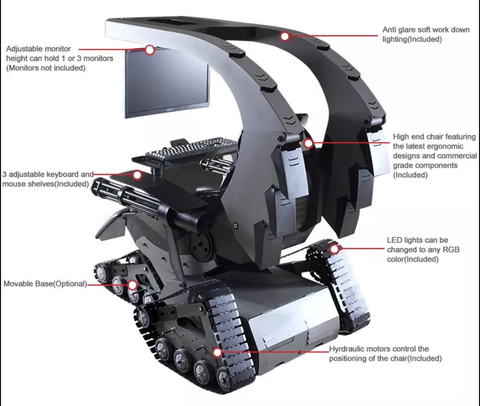Cluvens Manticore home office zero gravity workstation gaming rig ...