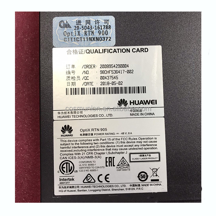 Huawei OptiX RTN905 1A 2A 1E 2E Macvale for telecom equipment Products ...